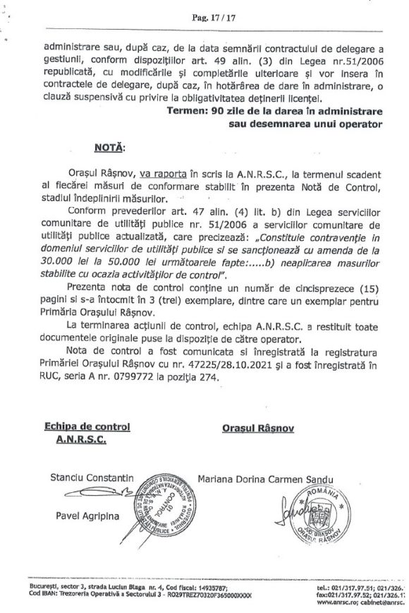 GOSCOM asigură la Râșnov serviciul de alimentare cu apă potabilă fără a ...