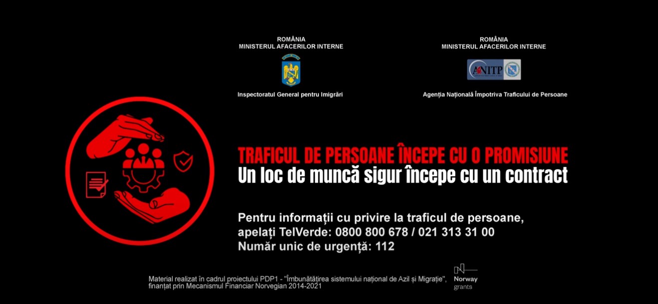 „Traficul de persoane începe cu o promisiune. Un loc de muncă sigur ...
