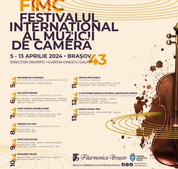 Festivalul Internațional al Muzicii de Cameră revine în Brașov - Litera 9